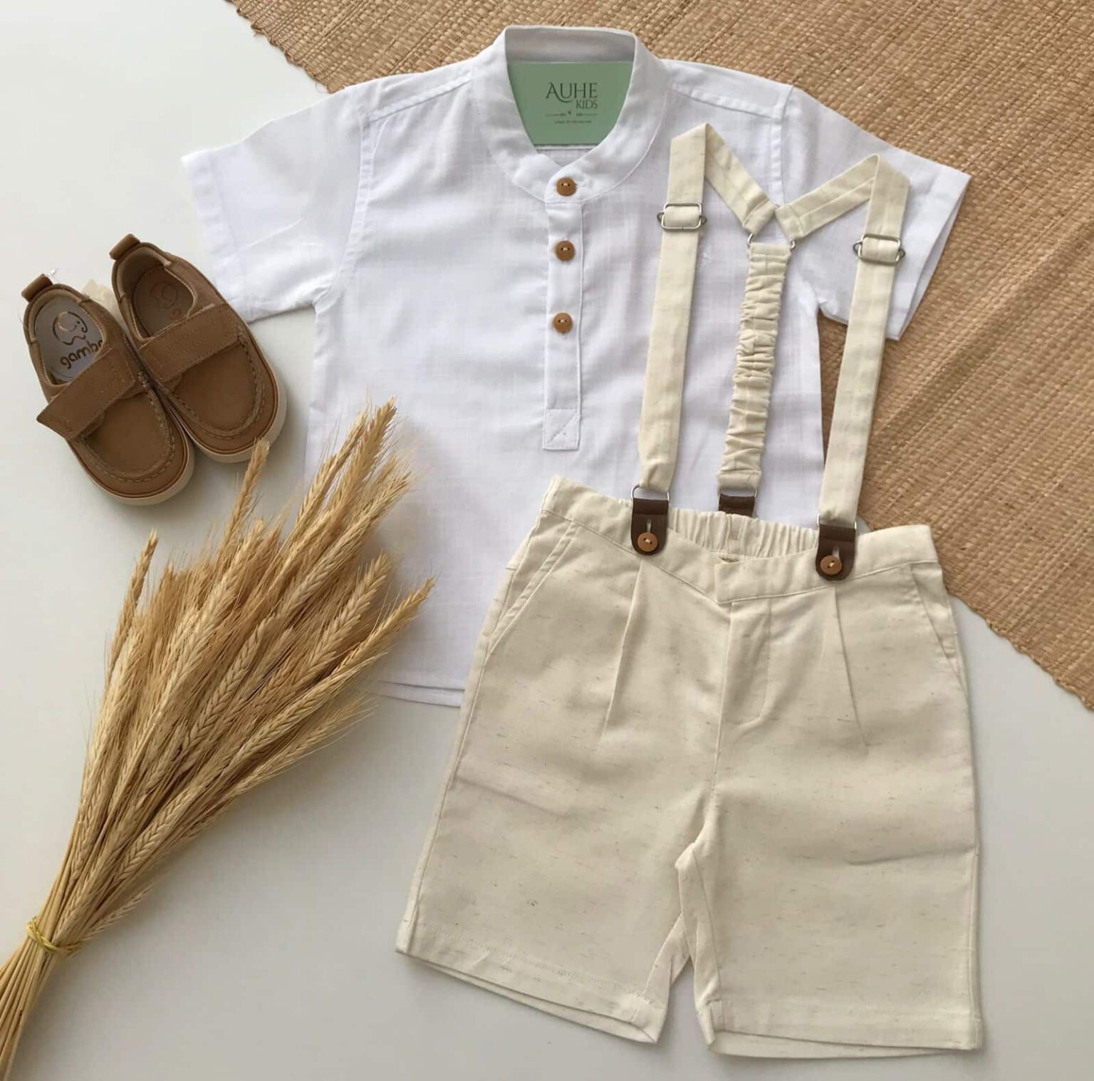 Conjunto Infantil Menino Calça Azul Marinho Camisa Linho Branco Manga ...